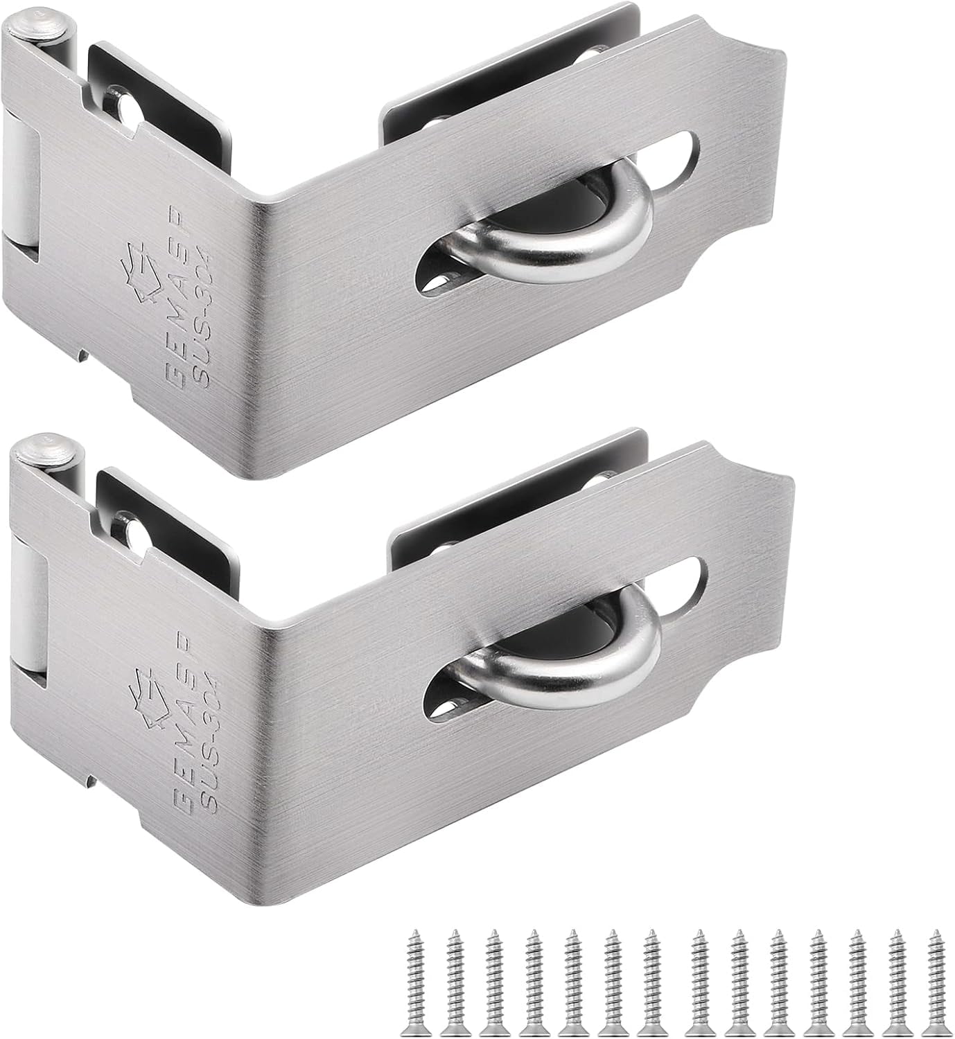 Hasp Latch 2 Pack, 90 Degree Solid 304 Stainless Steel File Cabinet ...