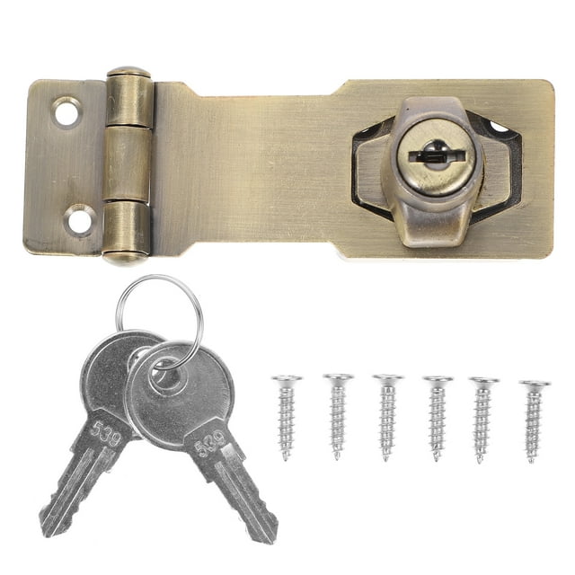 Hasp Lock Cabinet Sliding Closet Door for Kids Padlock Keyed Locking ...