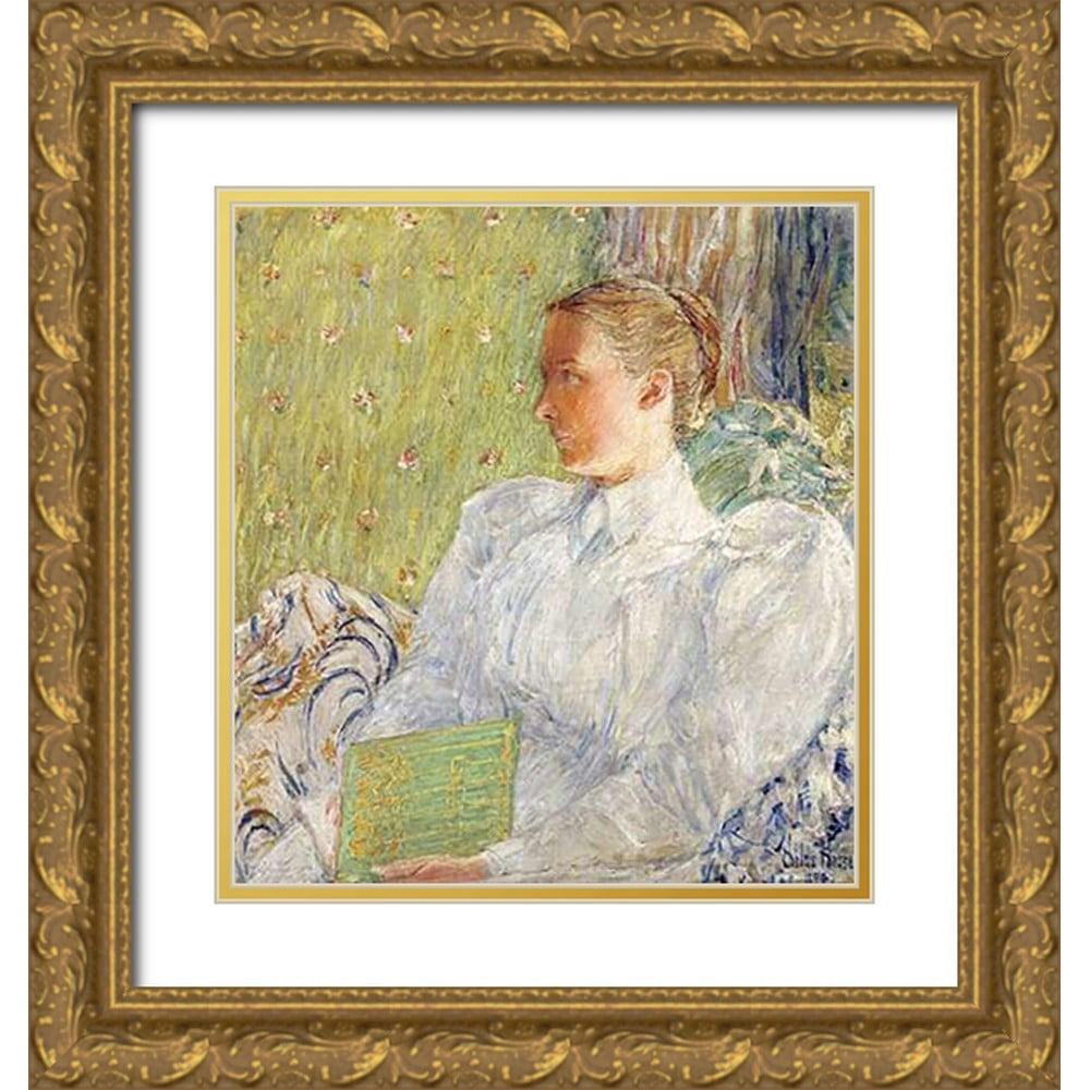 Hassam, Childe 12x13 Gold Ornate Wood Framed with Double Matting Museum ...
