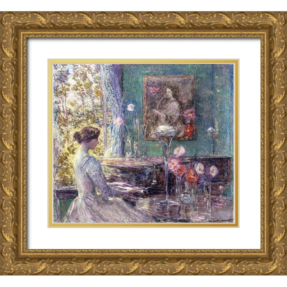 Hassam, Childe 17x15 Gold Ornate Wood Framed with Double Matting Museum ...