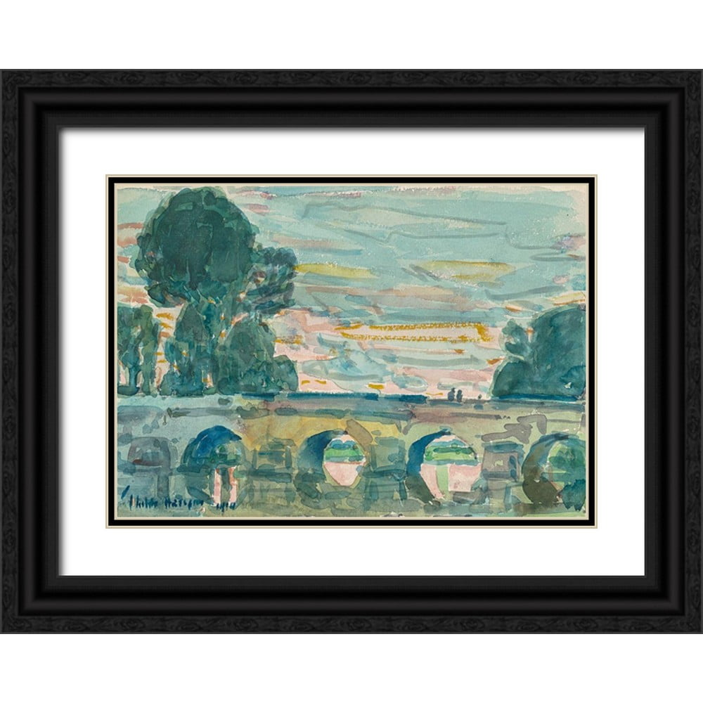 Hassam, Childe 32x24 Black Ornate Wood Framed with Double Matting ...