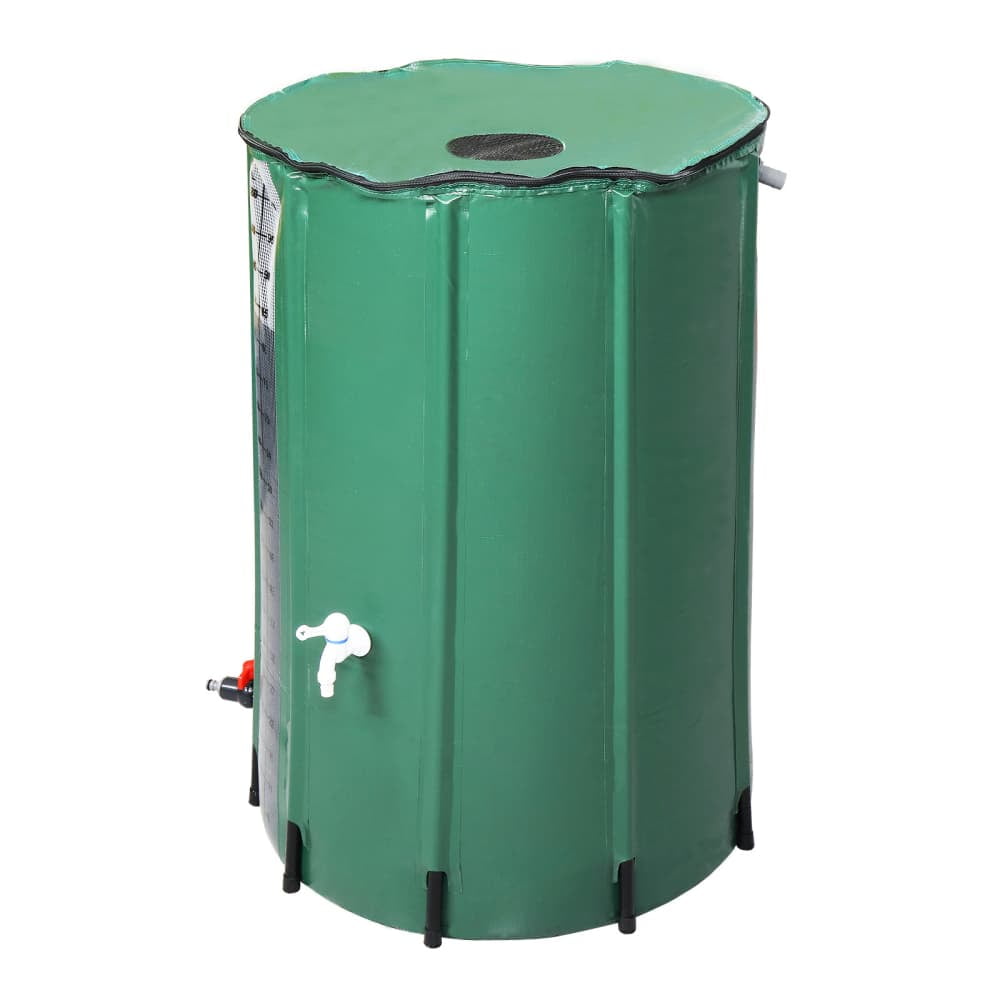 Hassch 100 Gallon Rain Barrel - Portable Rainwater Collection System ...