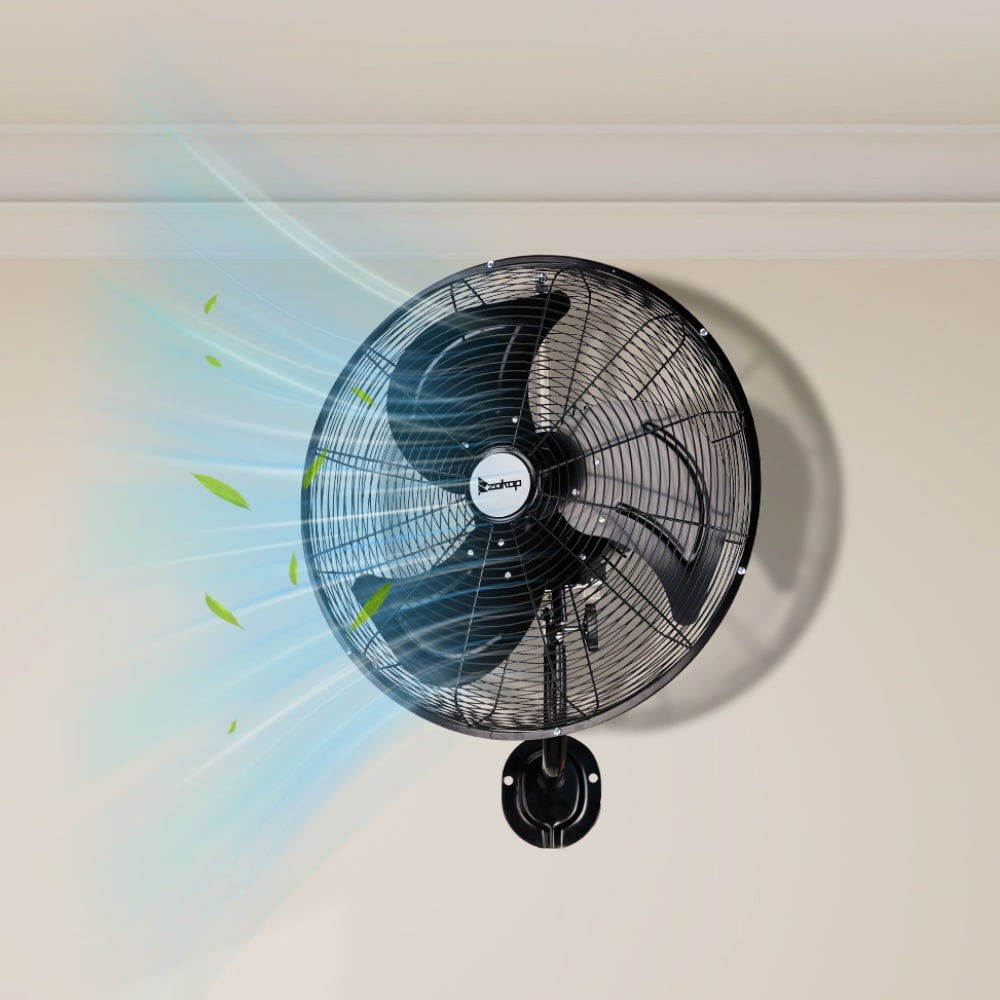 Hassch 18 inch Wall Mount Fan Oscillating, 3-Speed High Velocity 4592 ...