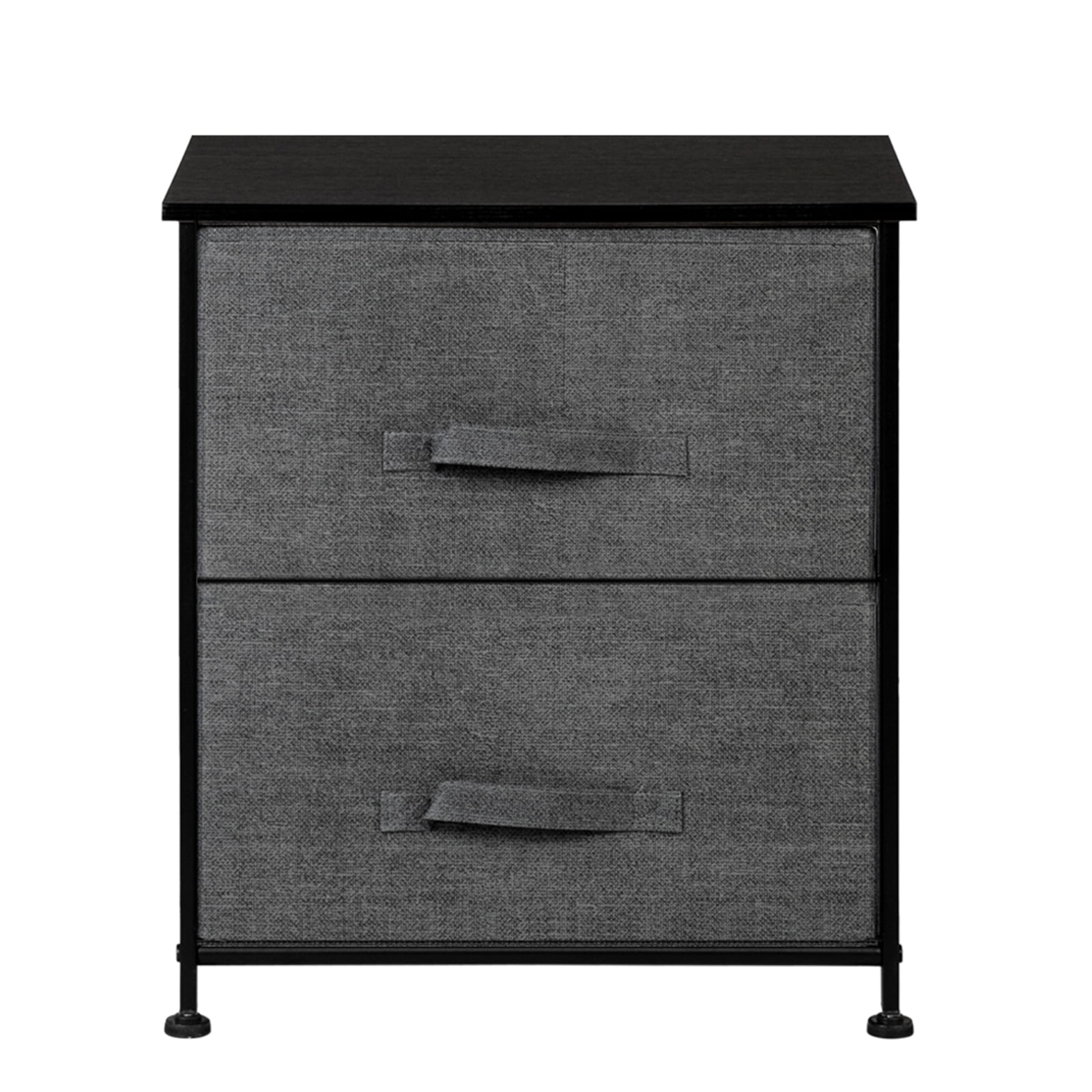 Hassch 2-Drawers Nightstand End Table Storage Lockers, Gray - Walmart.com