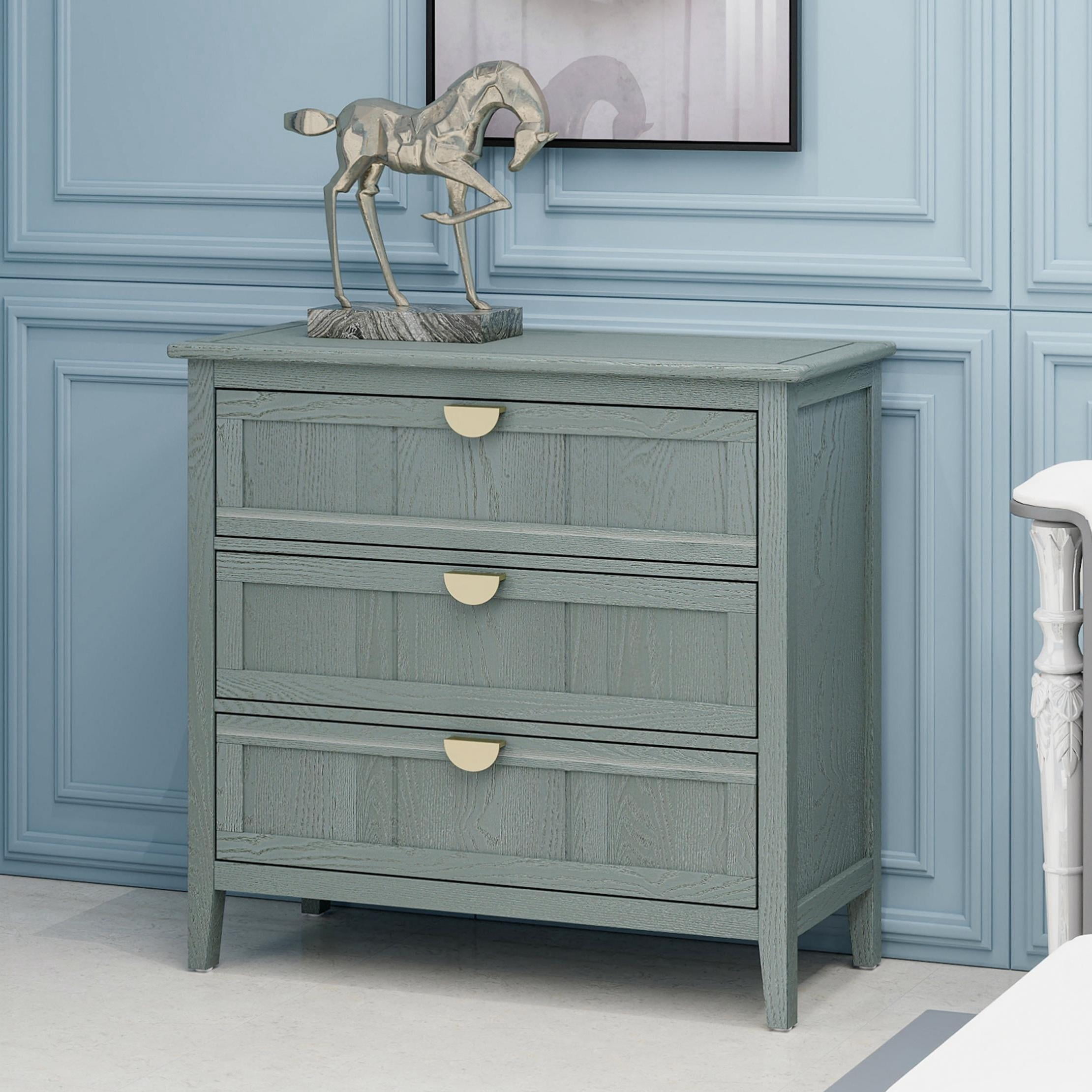 Hassch 3 Drawer Dresser for Bedroom, Modern Chest of Drawers with ...
