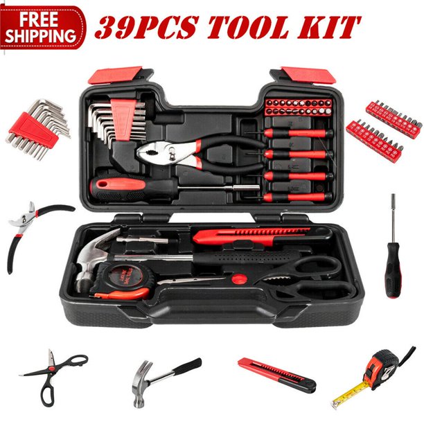 Hassch 39pcs Tool Kit Household Hand Tool General Tool Set Repair ...
