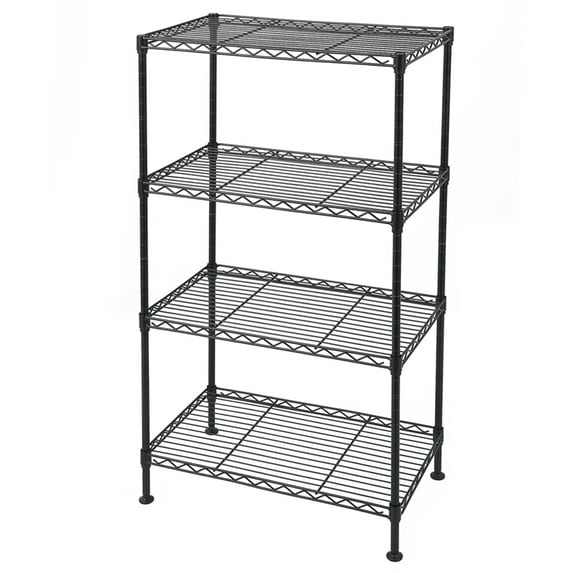 Hassch 4-Tier Metal Storage Rack, Industrial Welded Wire Unit Shelf for ...