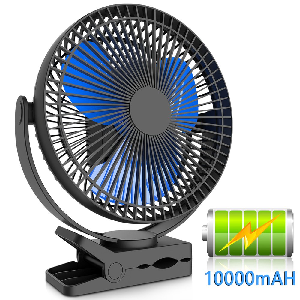 Hassch 8-Inch Portable Fan with 4 Speeds, Clip on Fan for Personal ...