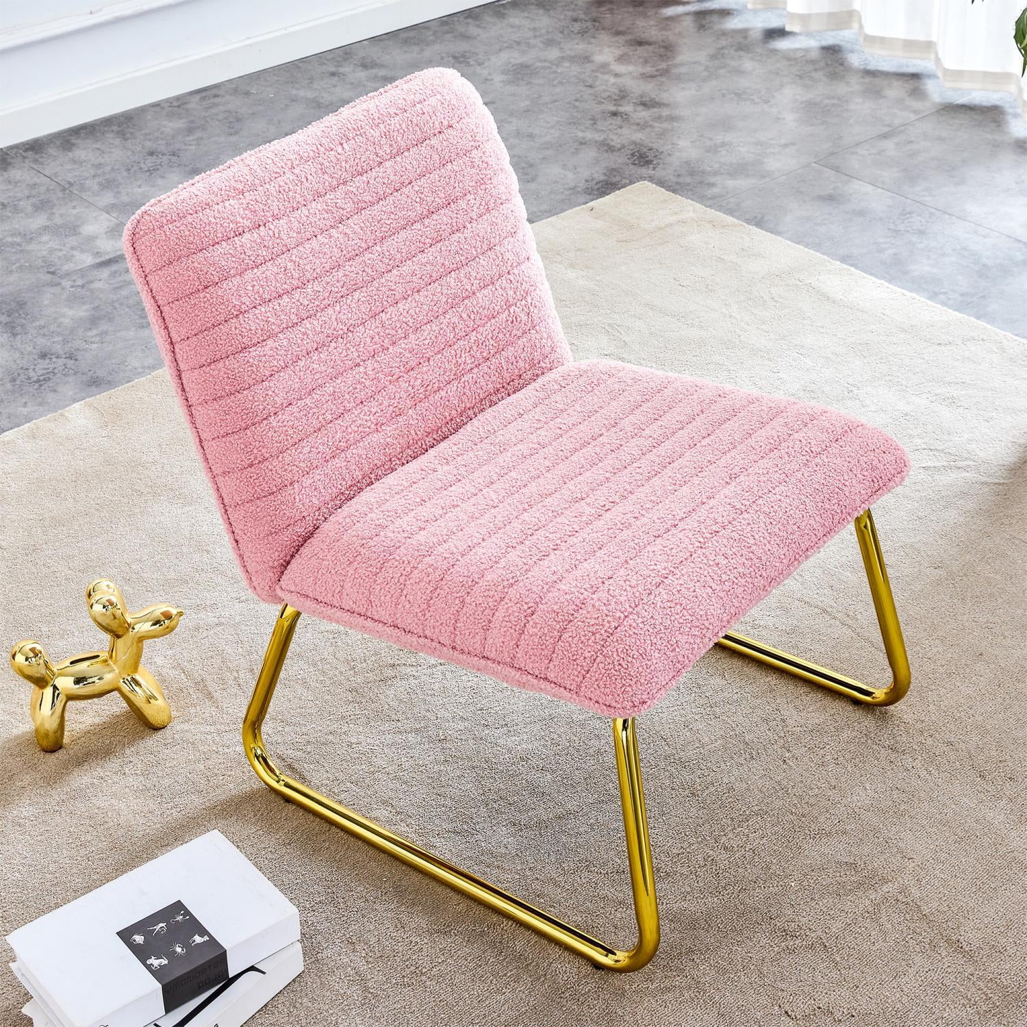 Hassch Armless Accent Chair Comfy Plush Upholstered Vanity Chair Corner ...