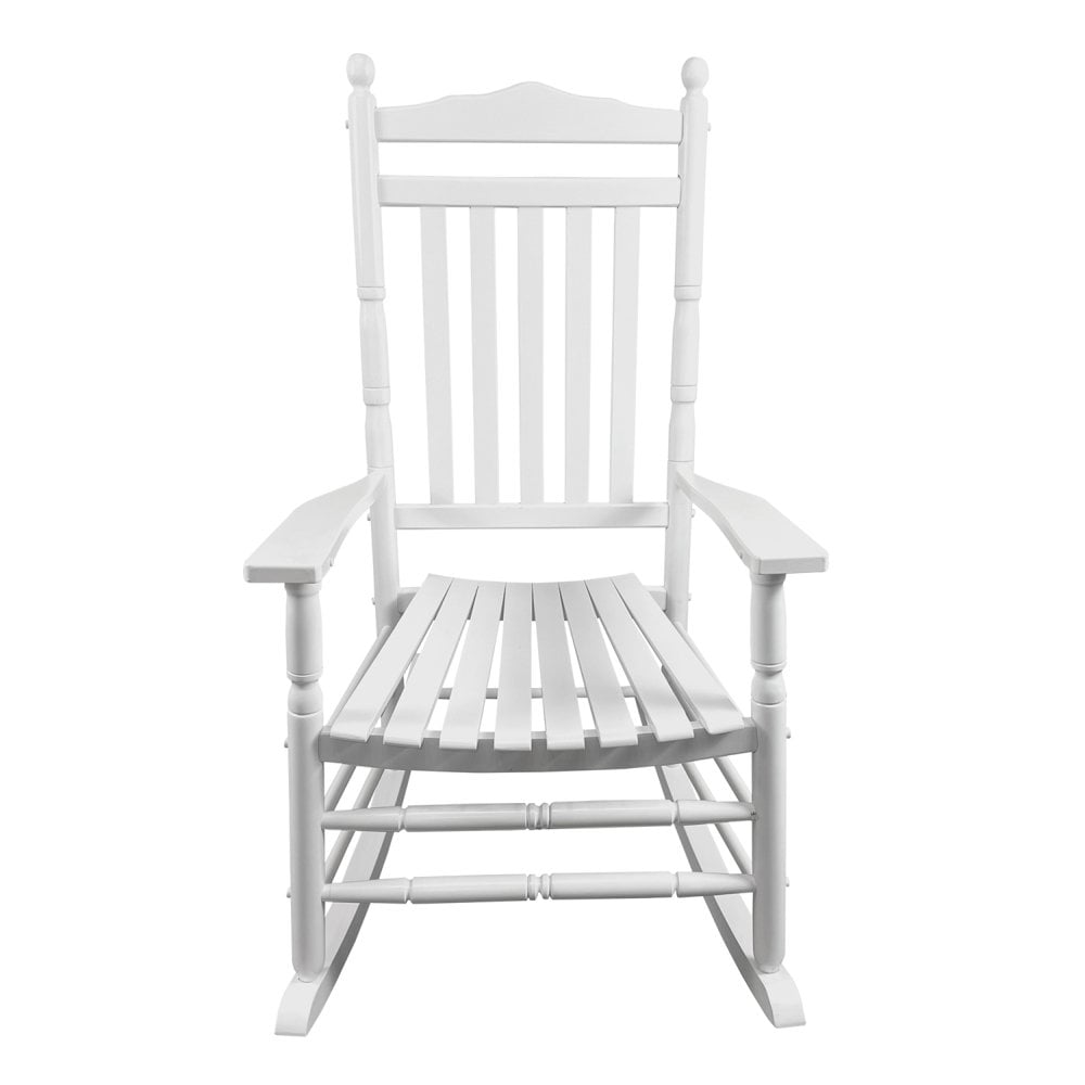 Hassch Balcony Porch Adult Rocking Chair, Wood Outdoor Indoor Porch ...