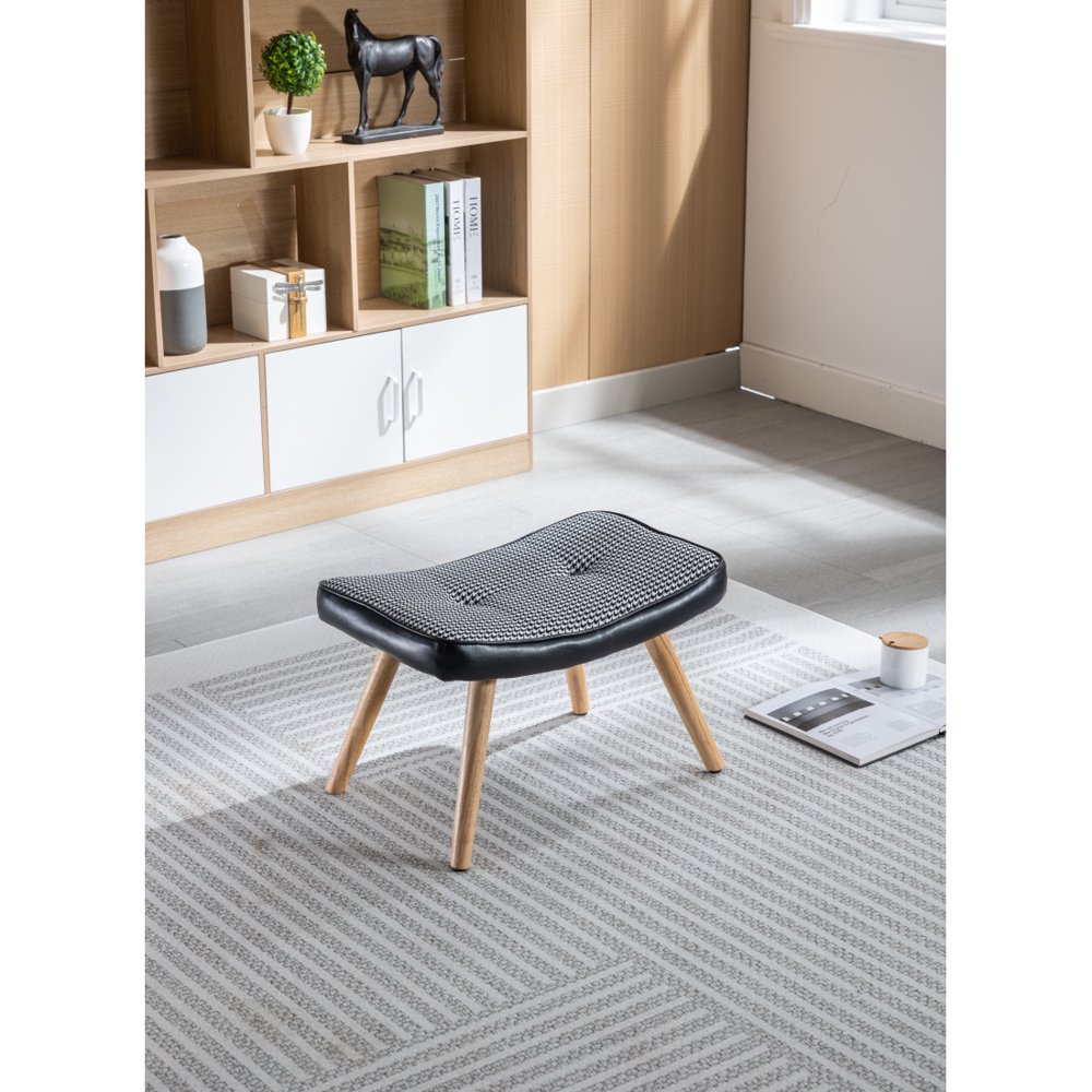 Hassch Foot Stool, Saddle Cushion Vanity Stool, Modern Ottoman with ...