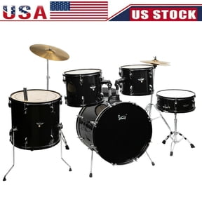 Ashthorpe Professional 5-Piece Full-Size Drum Set with Remo Heads ...