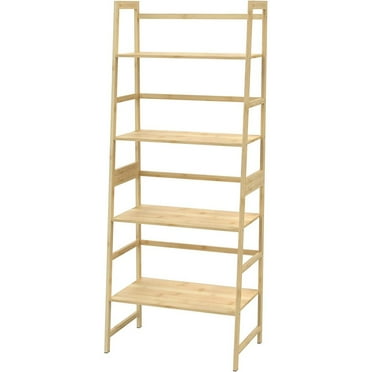 Solid Bamboo Wood A-Shaped Display Shelves, Classic 4-Tier Ladder ...