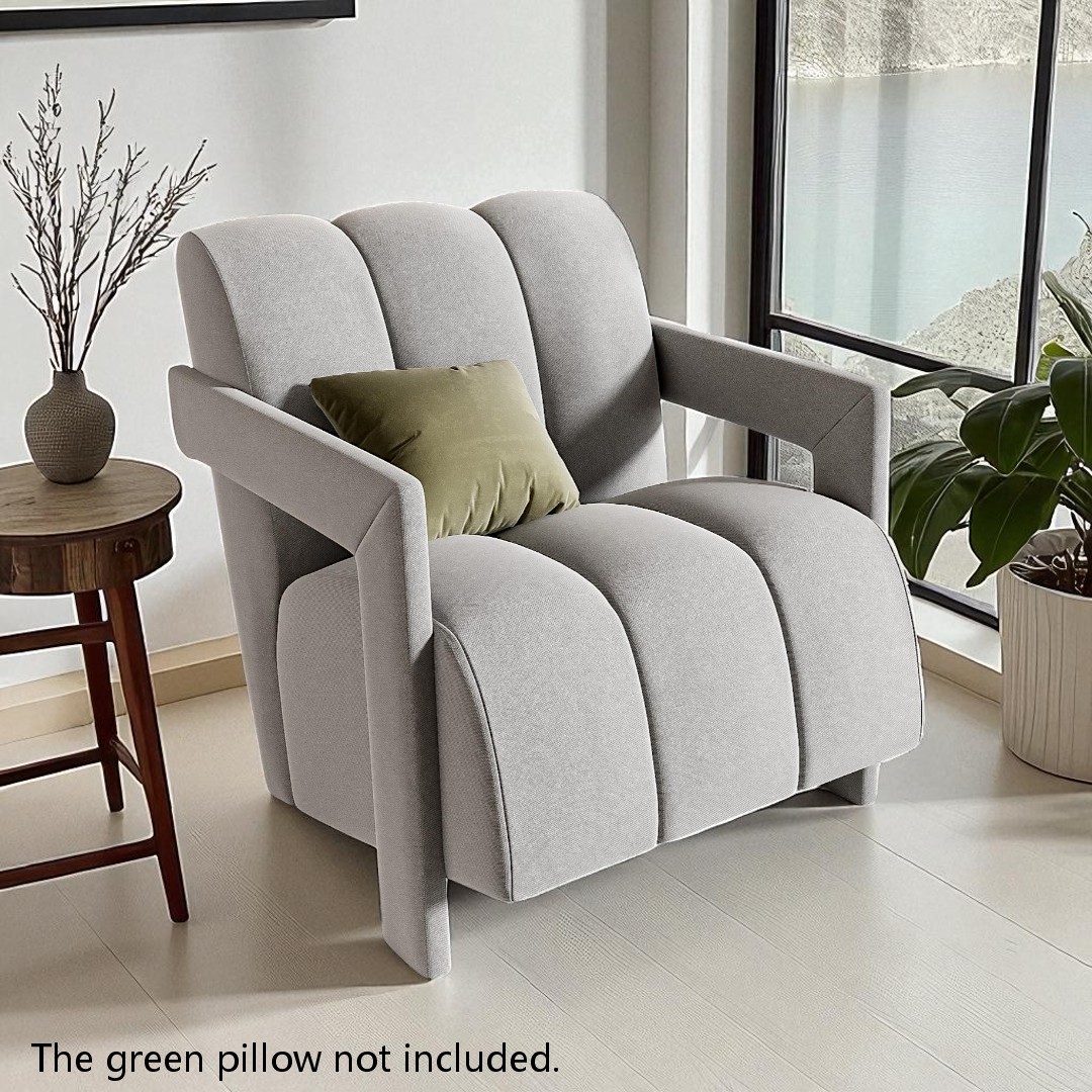 Hassch Minimalist Upholstered Accent Chair, Comfortable Lounge Armchair ...