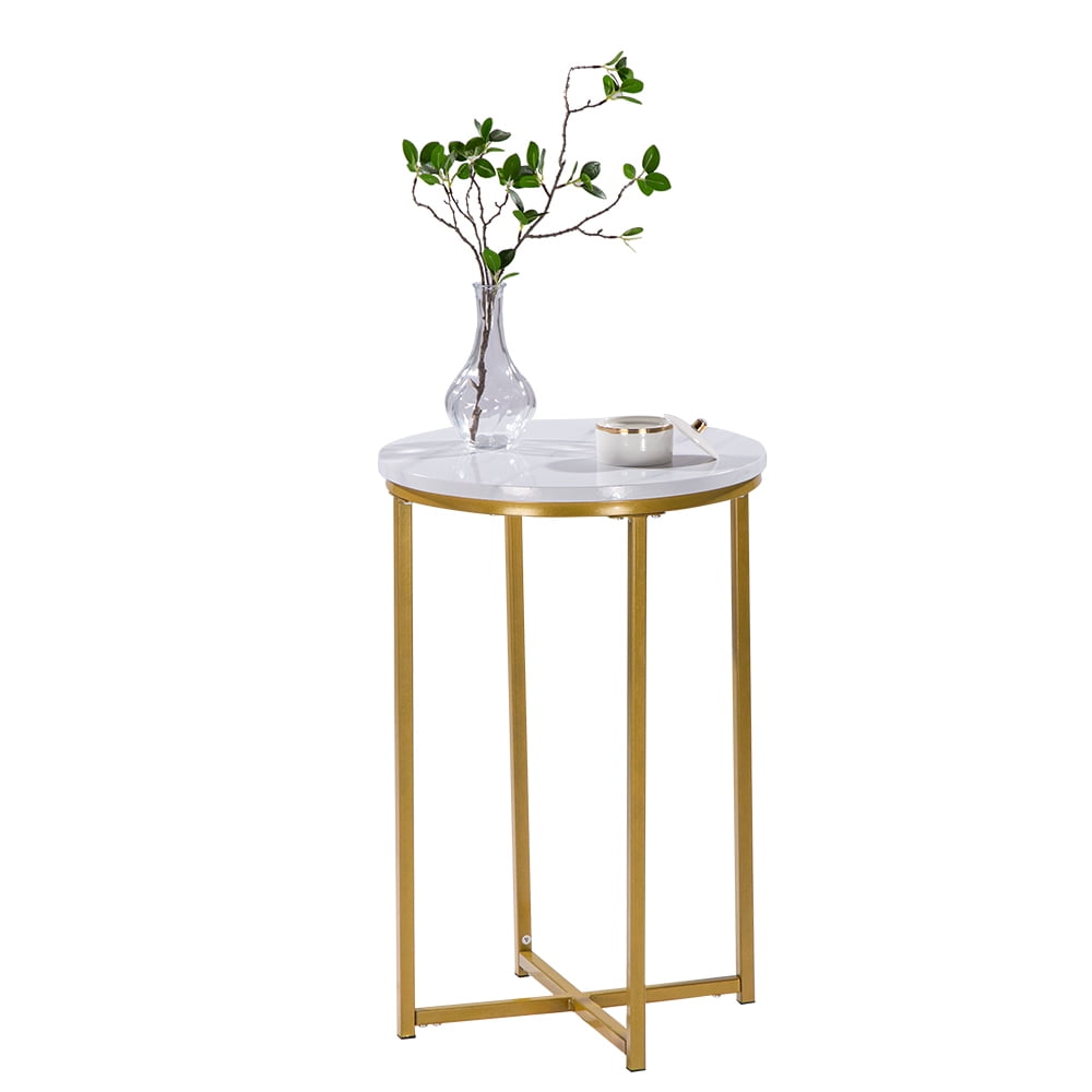 Hassch Modern End Table 16" Round Sofa Table Plant Stand for Home Small ...