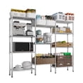 Hassch Multiple Rows Heavy Duty Metal Shelf, NSF Certified Storage Wire ...