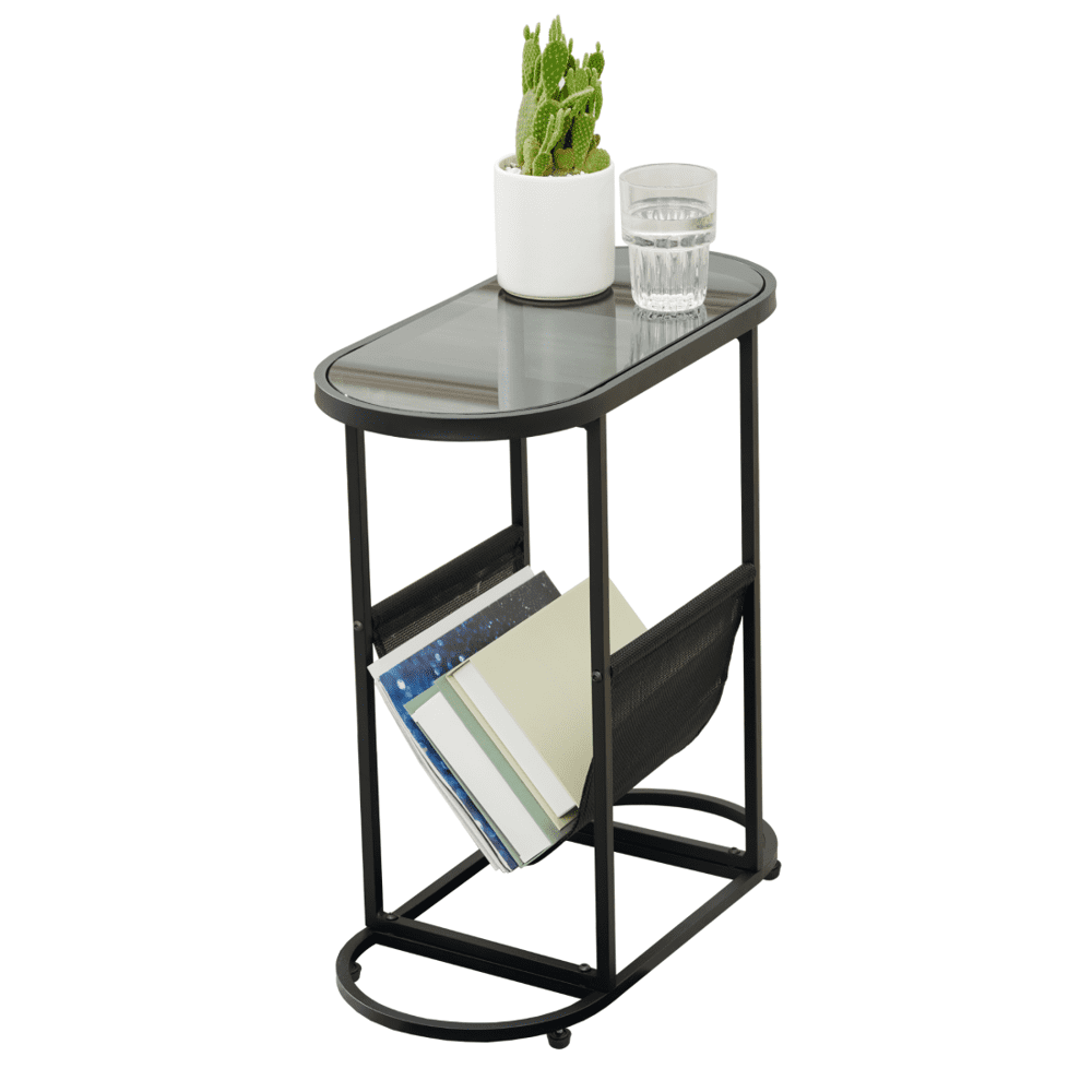Hassch Narrow Side Table for Small Spaces, Slim End Table Magazine ...