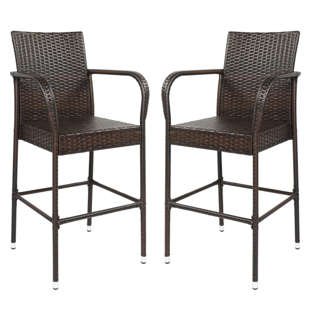 Hassch Outdoor Bar Stools Set of 2, Patio Counter Height Bar Chairs ...