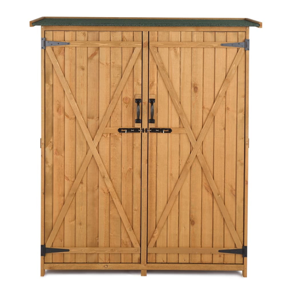 Hassch Outdoor Shed with Lockable Doors, Tool Shed with Storage Shelves ...