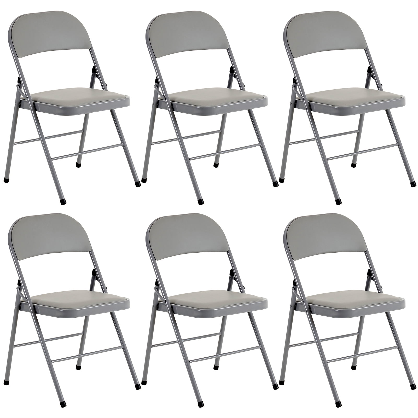 Hassch Plastic Folding Fold Up Party Chair, 6pcs Elegant Foldable Iron ...
