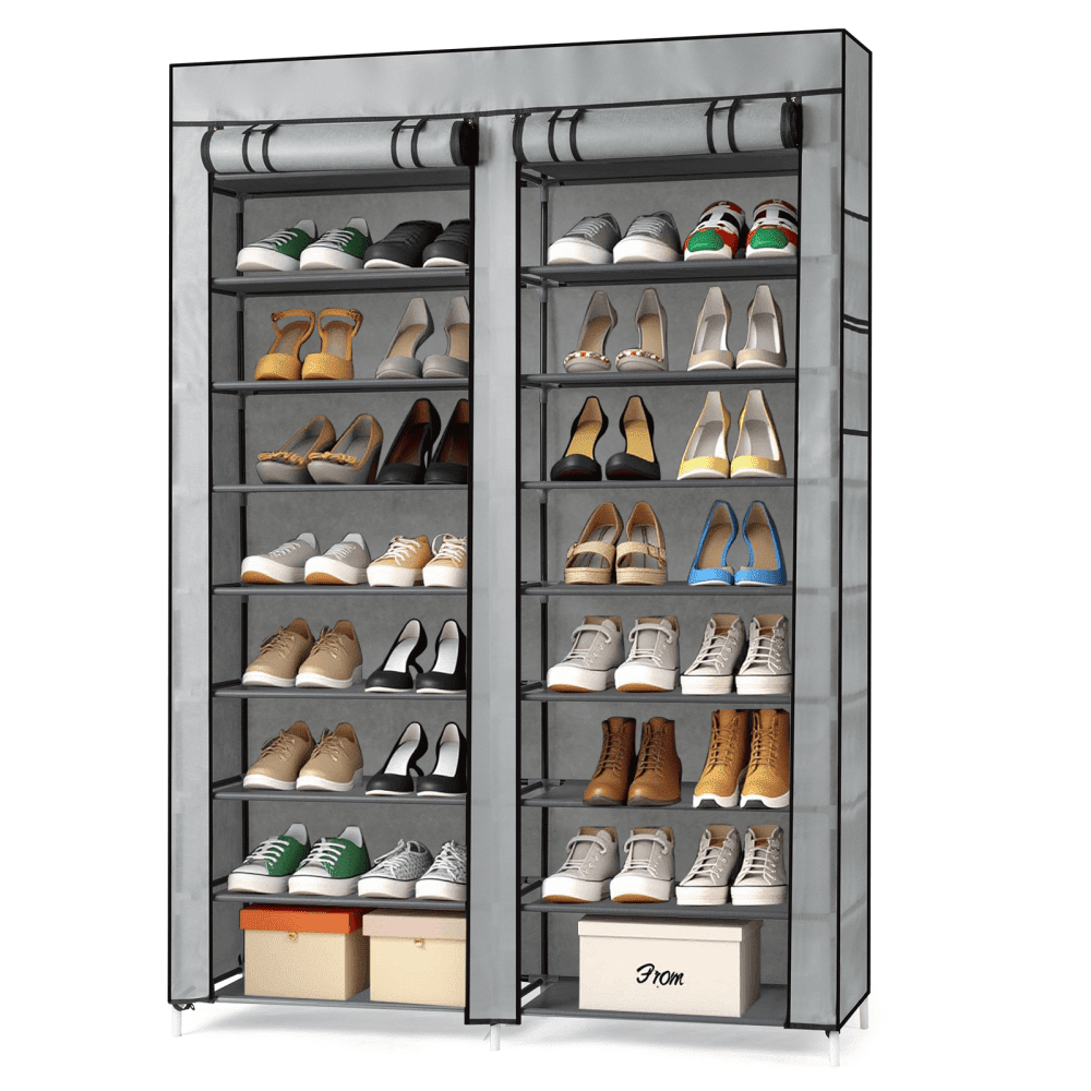 Hassch Portable Shoe Rack, 10-Tier Double Row Shoe Storage Organizer ...