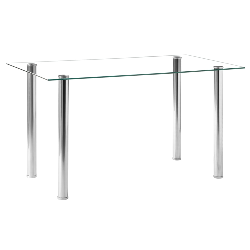 Hassch Rectangle Tempered Glass Table, Tempered Glass Table for Home ...