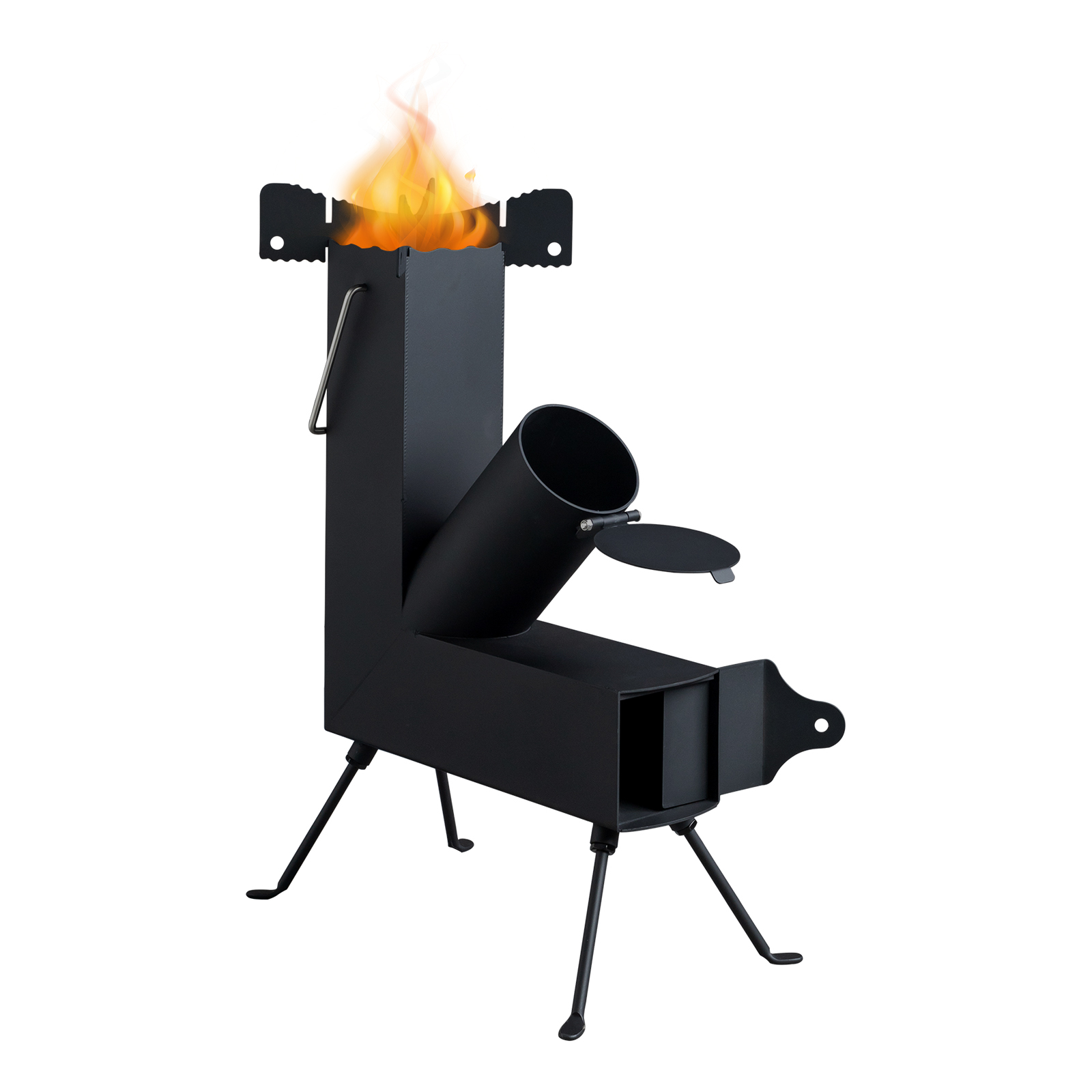 Hassch Rocket Stove for Cooking Outdoor Camping, Portable Wood Burning ...