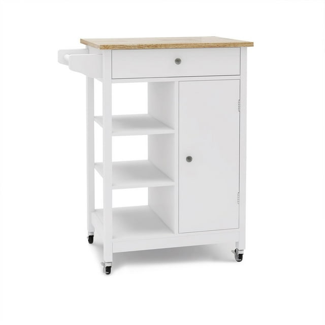 Hassch Rolling Kitchen Island on Wheels Portable Trolley Cart with ...