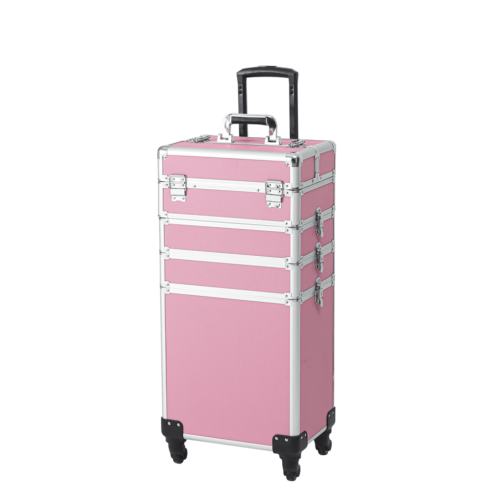 Hassch Rolling Makeup Train Case, Storage Cosmetic Trolley, 4 in 1 ...