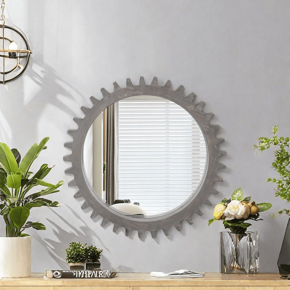Hassch Round Wall Mirror 26 Inch, Bathroom Mirrors for Over Sink ...