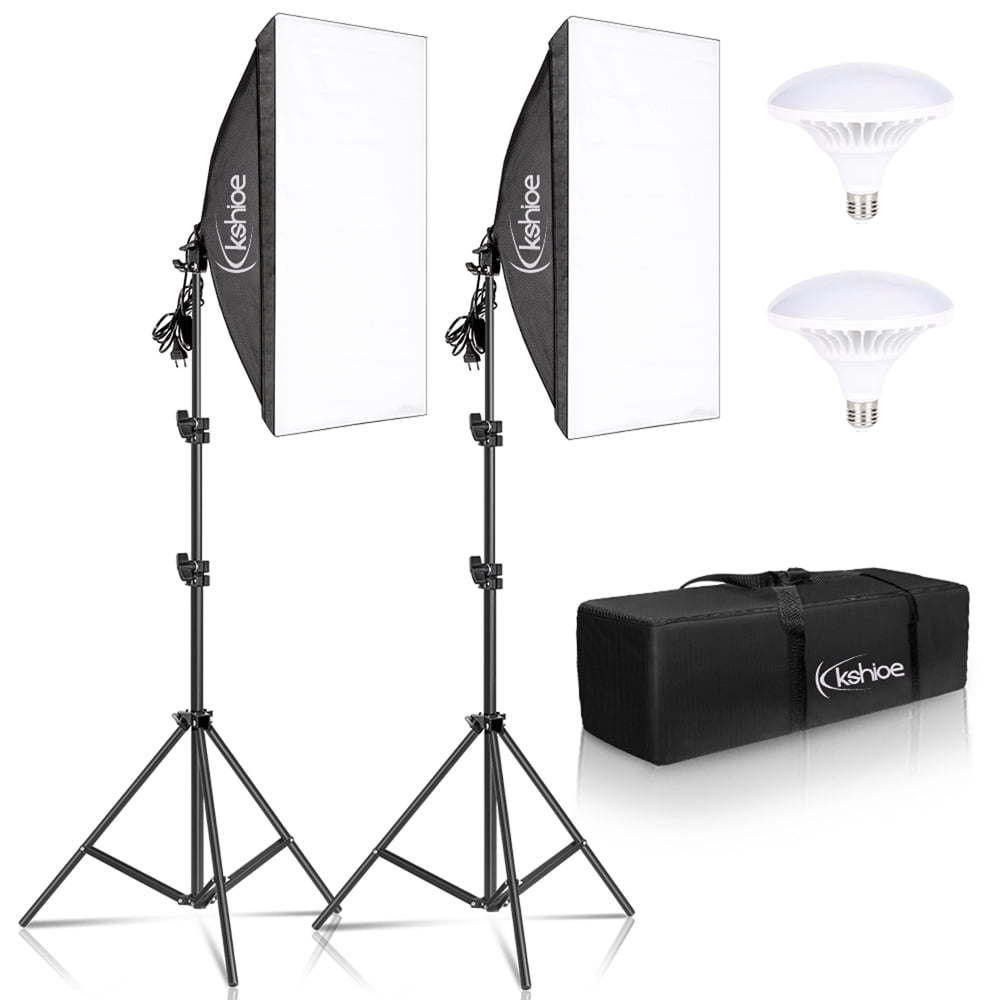 Hassch Softbox Lighting Kit, Photo Equipment Studio Softbox 20" x 27", with E27 Socket and ...