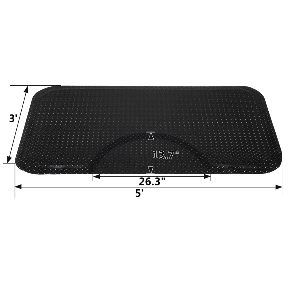 Hassch Steel Grain Hair Salon Cushion Outer Square Inner Circle 3'X5'X1 ...