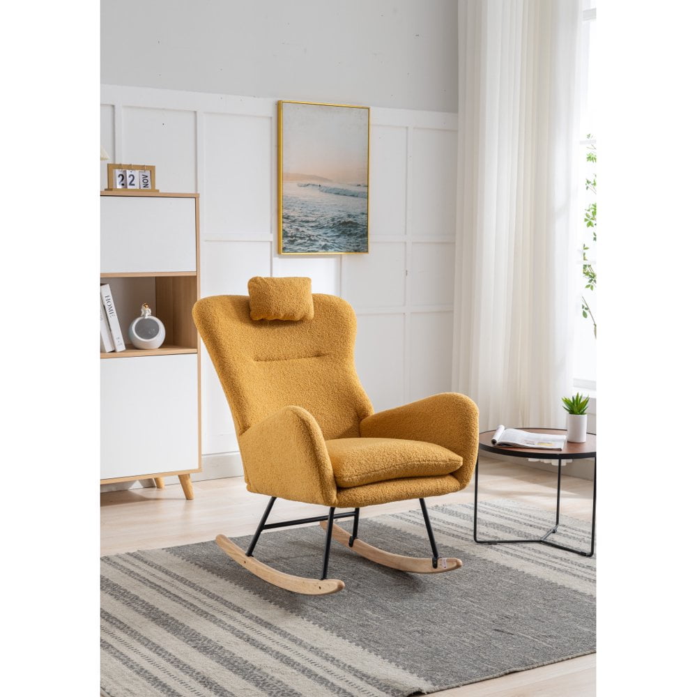 Hassch Teddy Nursery Rocking Chair Modern Accent Glider Rocker Chair ...