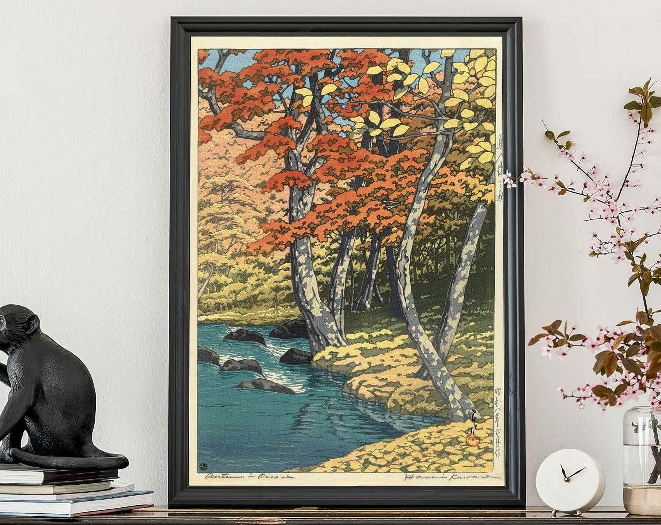 Hasui Kawase Poster, Autumn At Oirase, Vintage Japanese Art Print ...