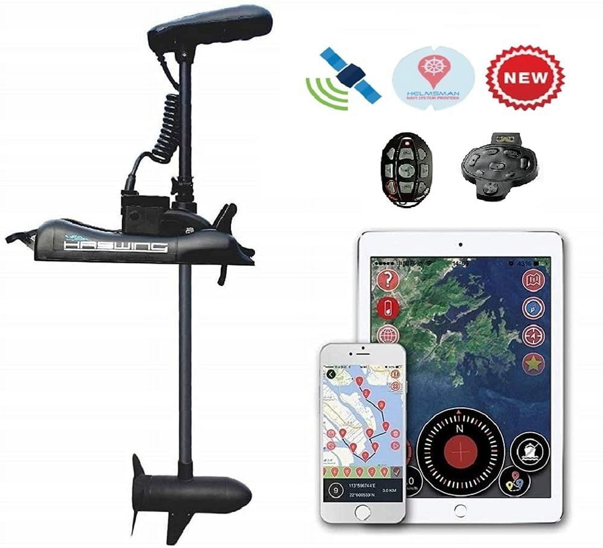 Haswing Cayman GPS Electric Trolling Motor 24V, 80lbs, 60" Shaft ...