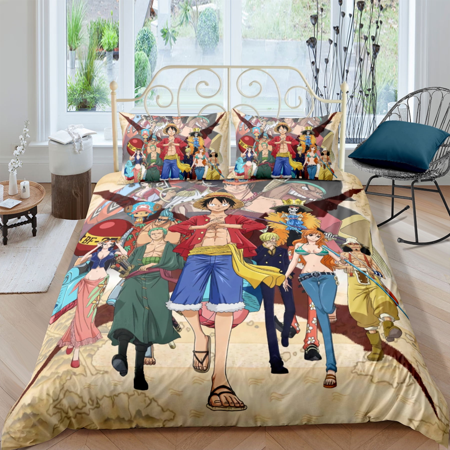 Hat Bedding Set Comforter & Pillowcases with Character Collage on ...