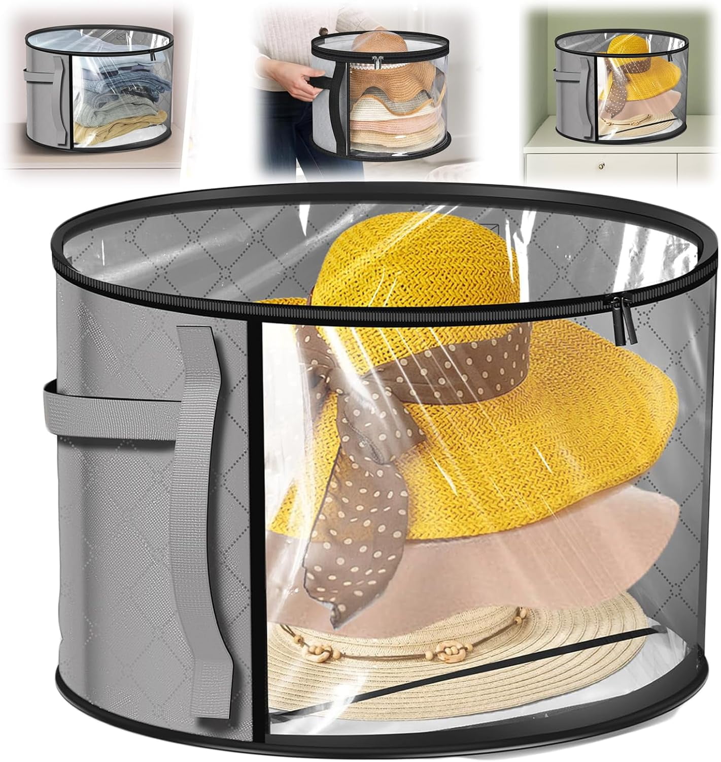Hat Box, Hat Boxes For Women Storage, Can Accommodate 7 Hats Storage ...