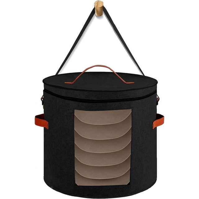 Hat Box,Hat Storage Box,Stackable Round Brim Hats Organizer Bag ...