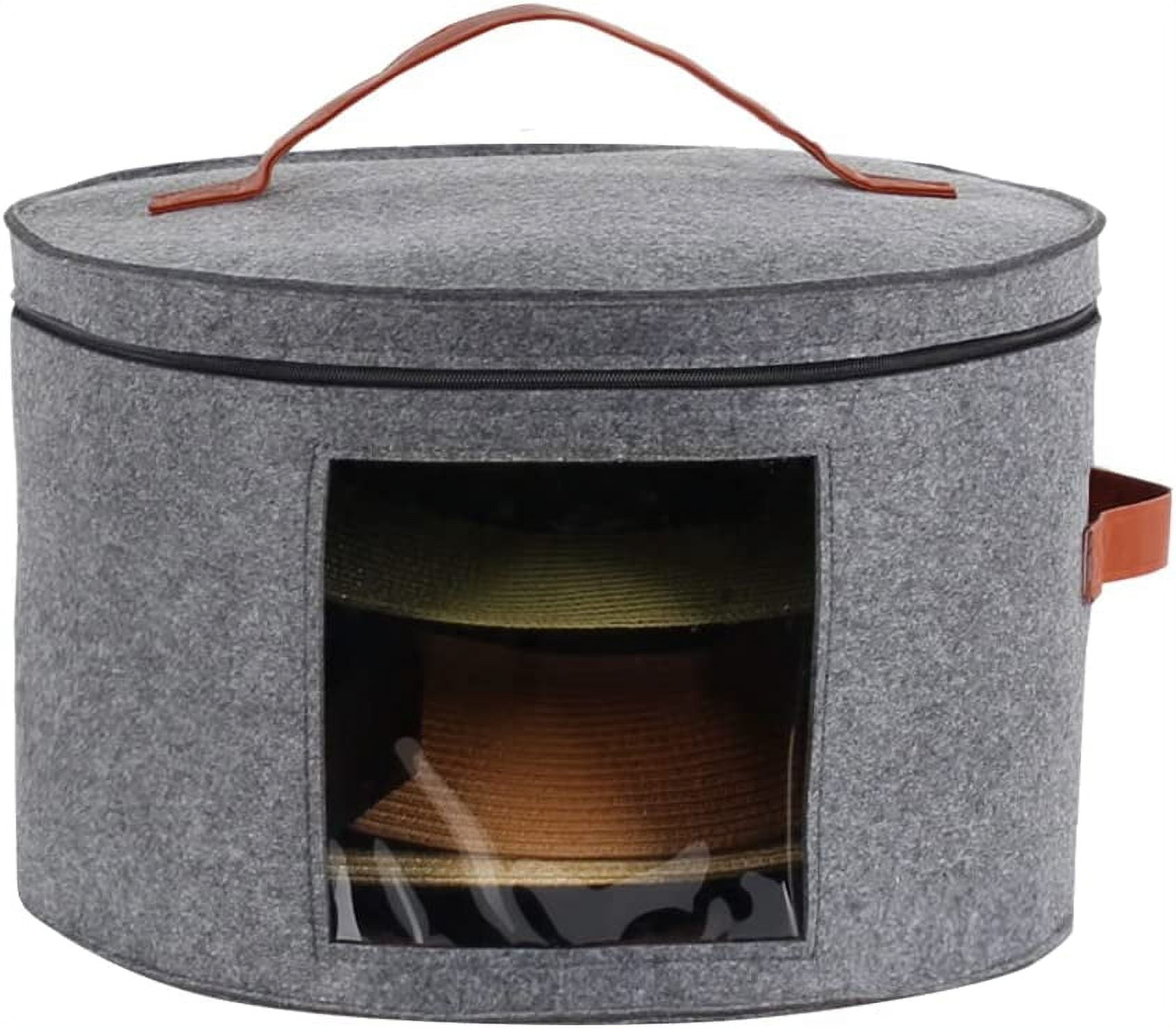Hat Box,Hat Storage Box,Stackable Round Brim Hats Organizer Bag ...