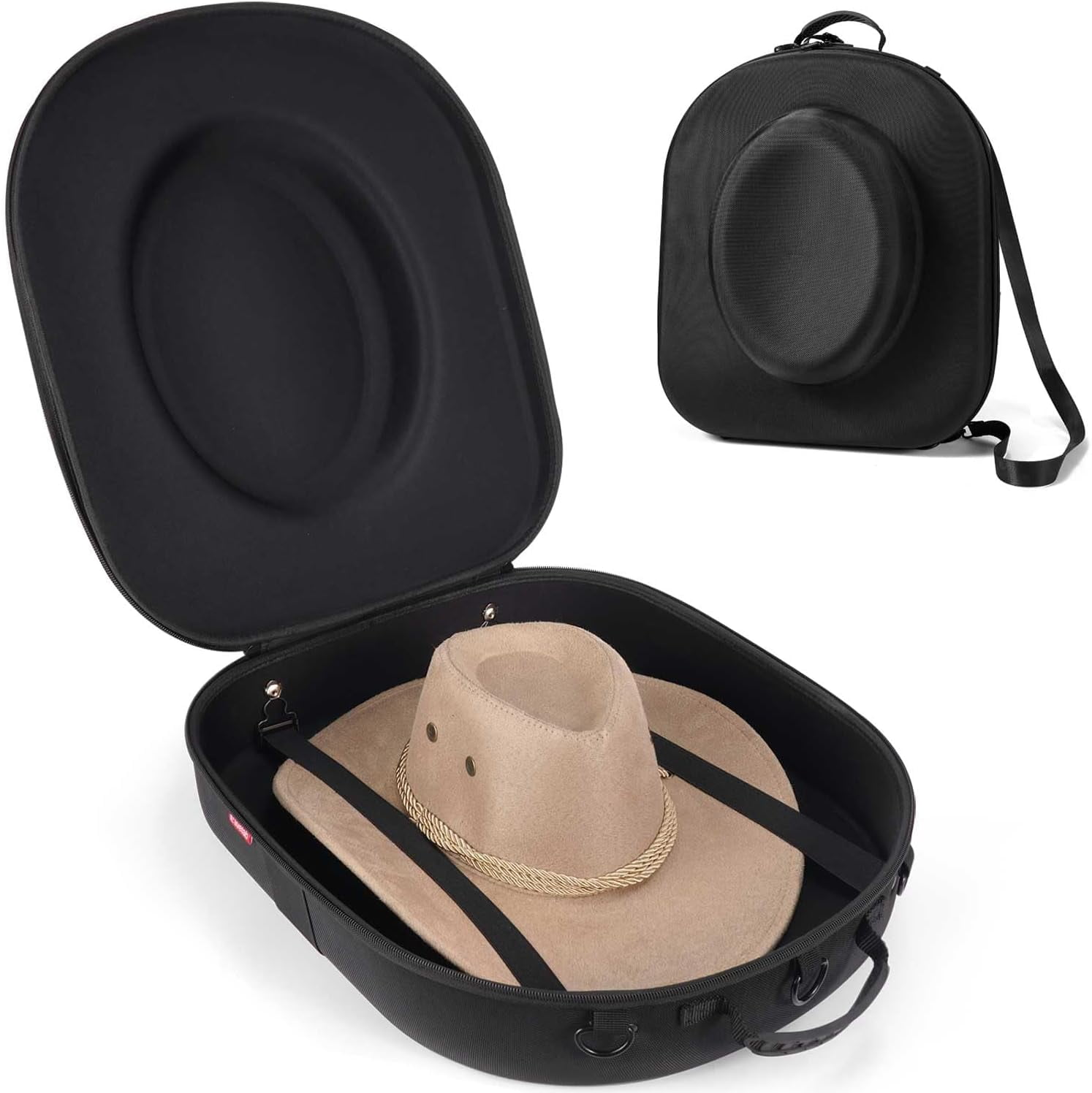 Hat Box for Travel - Crush Proof Cowboy Hat Holder Storage, Hard Travel ...