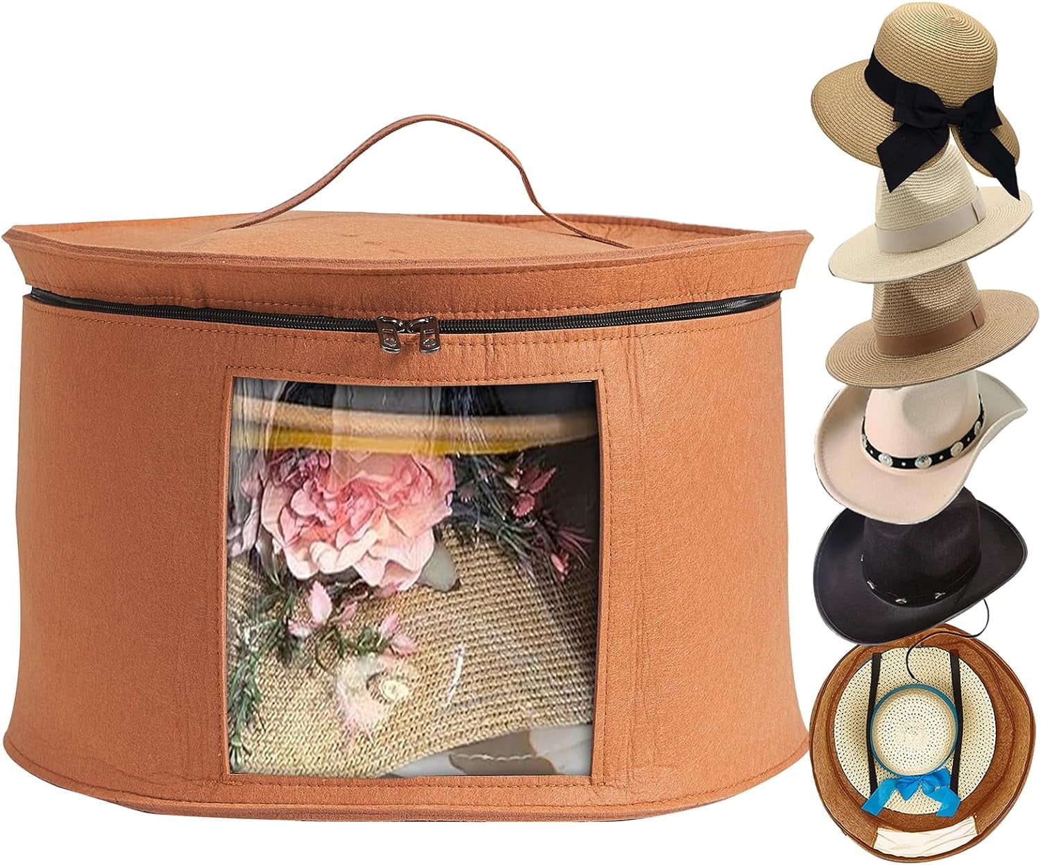 Hat Boxes for Women Men Storage,Hat Storage Box,Hat Box for Travel,Hats Organizer,Cowboy Hat ...
