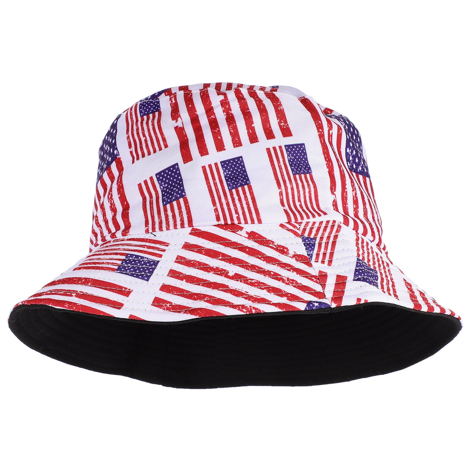 Howooi American Flag Bucket Hat Reversible Double Side Wear Fisherman ...