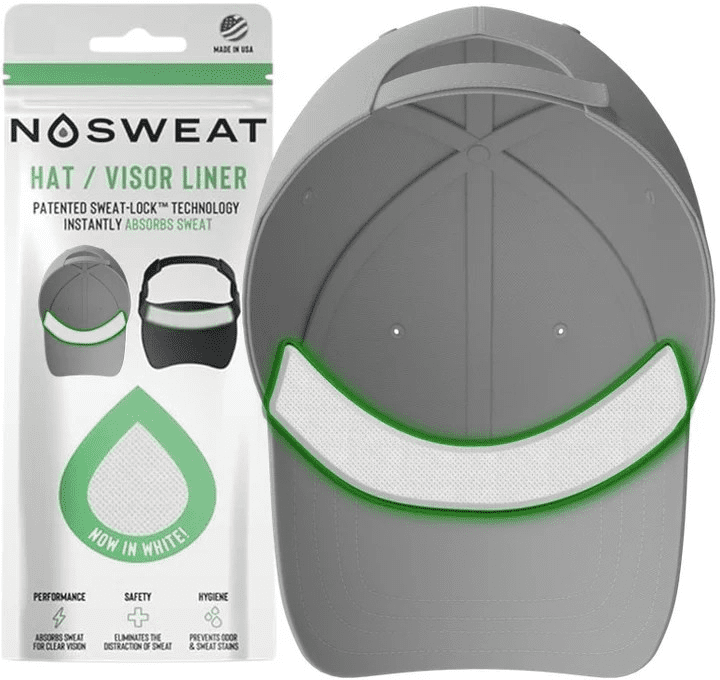 Hat & Cap Sweat Guard Liner - Thin Visor Sweatband Patented SweatLock ...