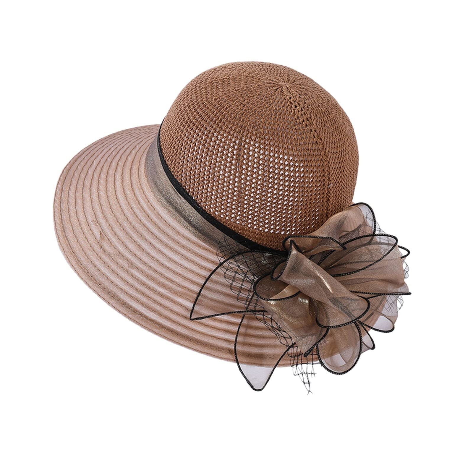 Hat Church Dress for Women Tea Party Church Wedding Fascinator Hat Veil ...