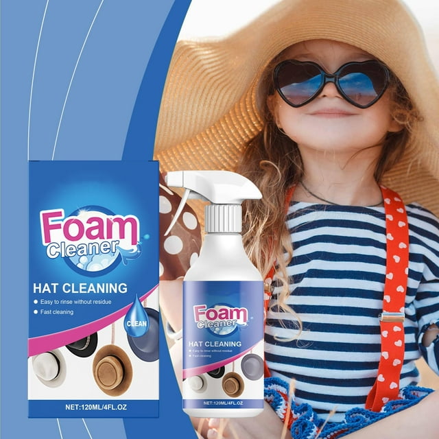 Hat Cleaner Foam Wash Spray | No-Rinse Deodorizing Dry Cleaning ...
