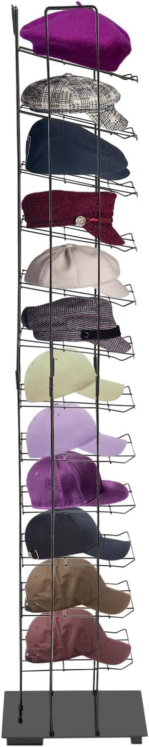 Hat Display Rack, 12 Tiers Hat Rack Floor Standing Hat Organizer Rack ...