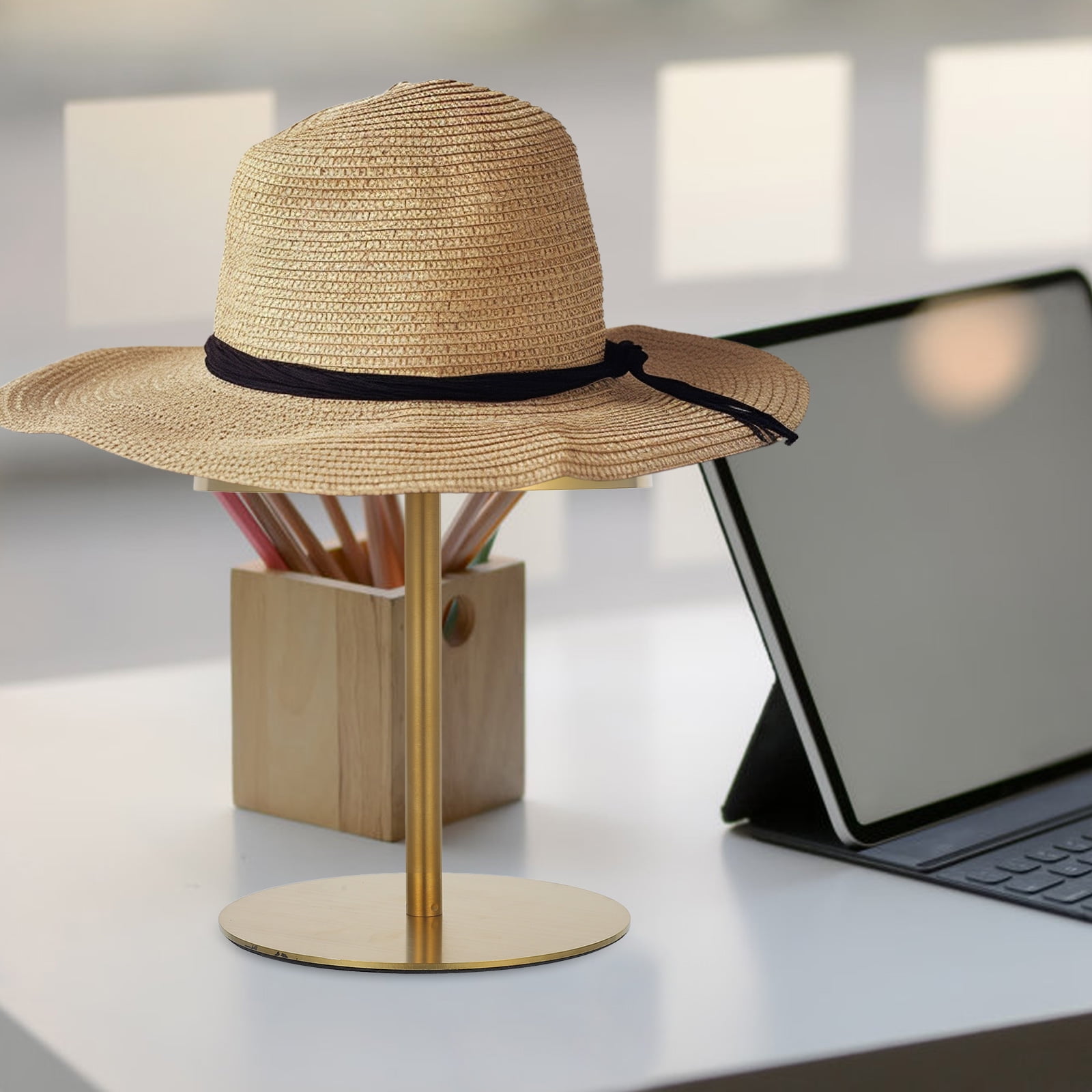 Hat Display Stand Cap Holder Metal Wig Stand Holder Hat Stand Hat ...