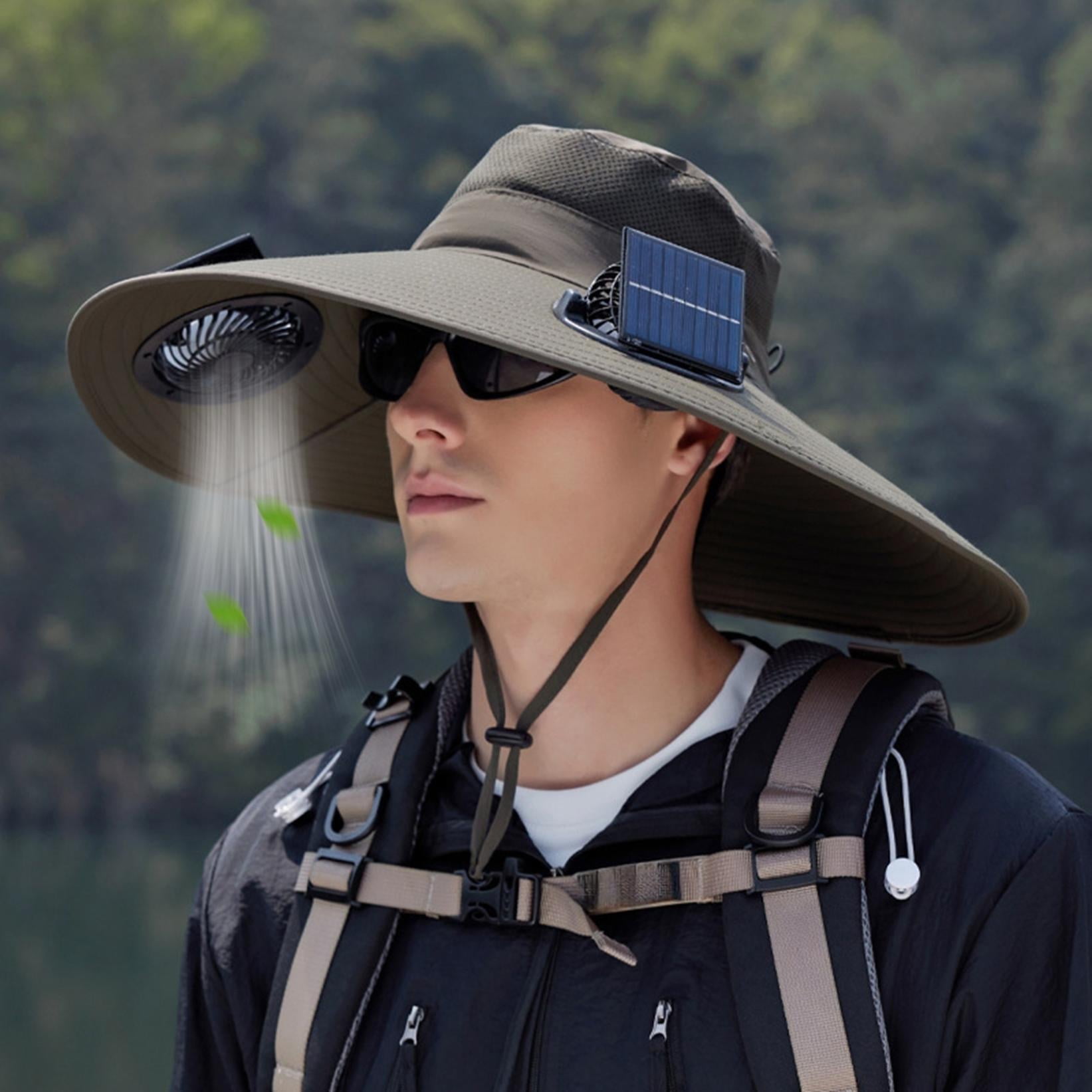 Hat with Fan Fan Hat with Solar Charging Solar Fan Hat with Wide ...