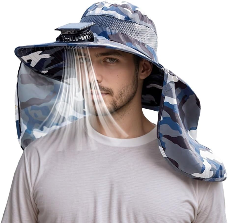 Hat with Fans for Men & Women, Rechargeable Sun Hat with USB ...