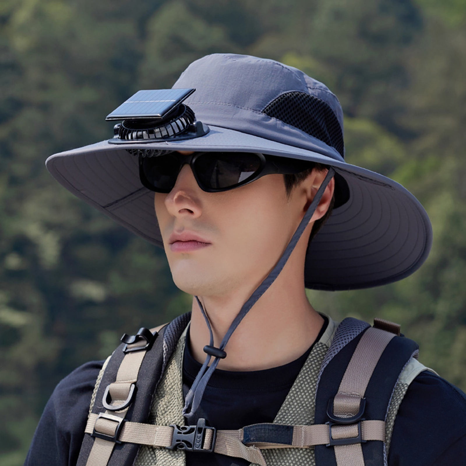 Hat With Fans Solar Power for Men, Solar Fan Outdoor Hat Sun Protection ...
